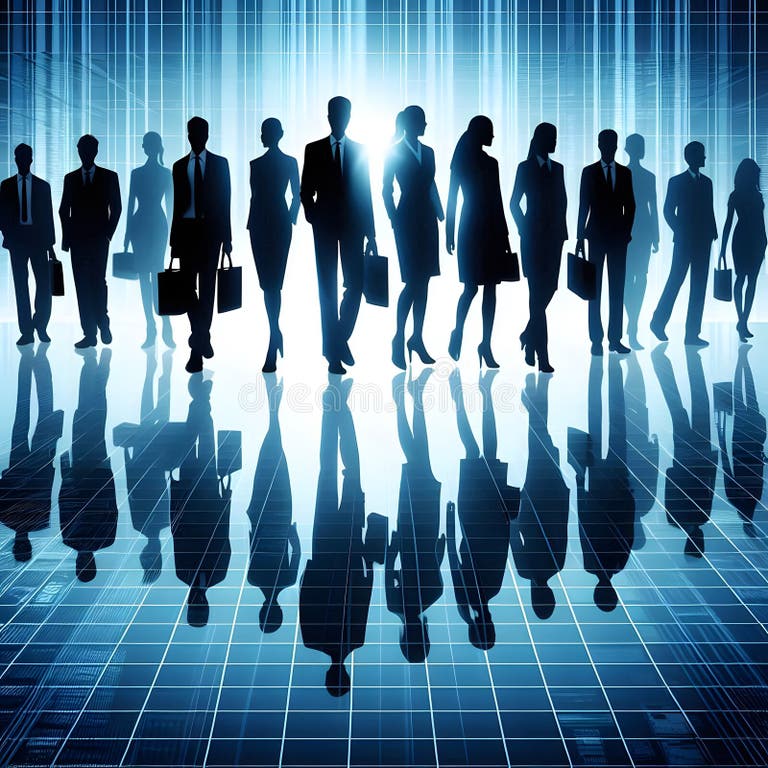 Multiple Individuals Stand Side by Side with a Bright Light Source ...