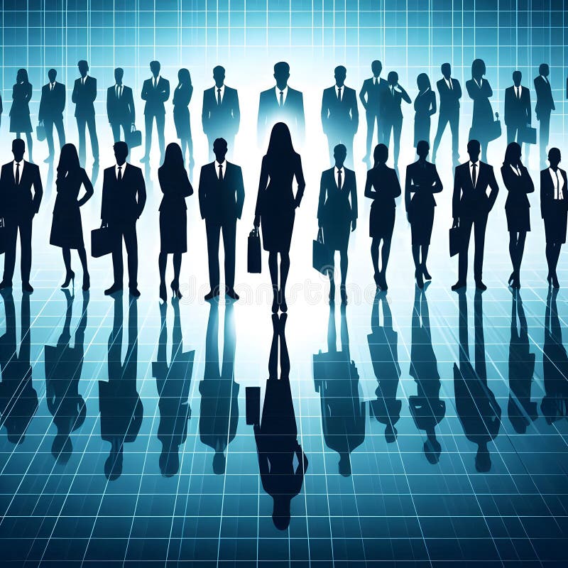 Multiple Individuals Stand Side by Side with a Bright Light Source ...