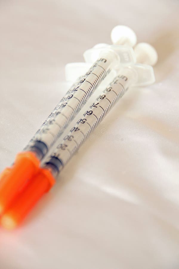 Insulin syringes stock image. Image of stack, injecting - 14016453