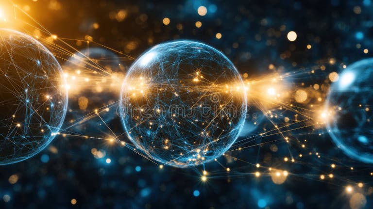 Multiple Interconnected Spheres Representing Unique Virtual Worlds ...