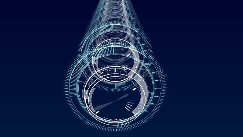 Multiple Interface Dial in Blue Background Stock Photo - Image of ...