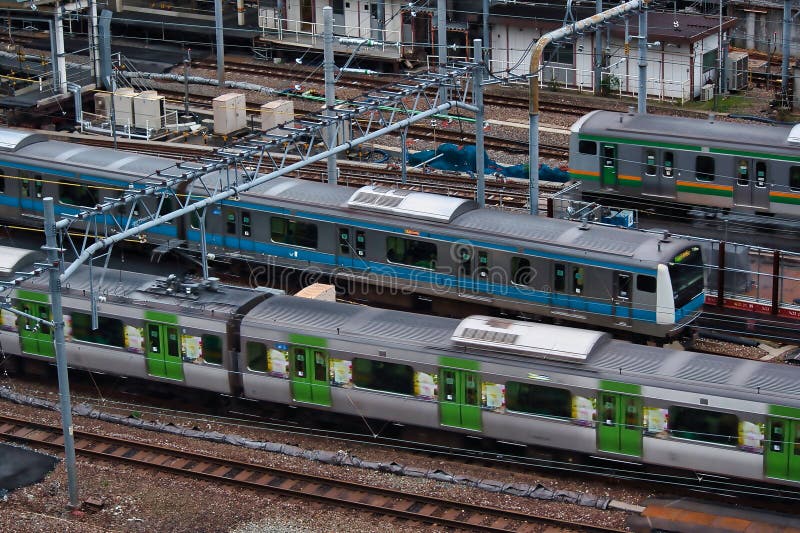 Multiple JR Trains Leaving Tokyo Station Stock Image - Image of nikon ...