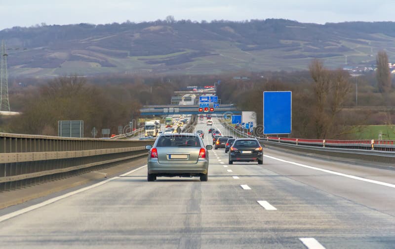 Highway scenery in germany stock image. Image of multiple - 107953571