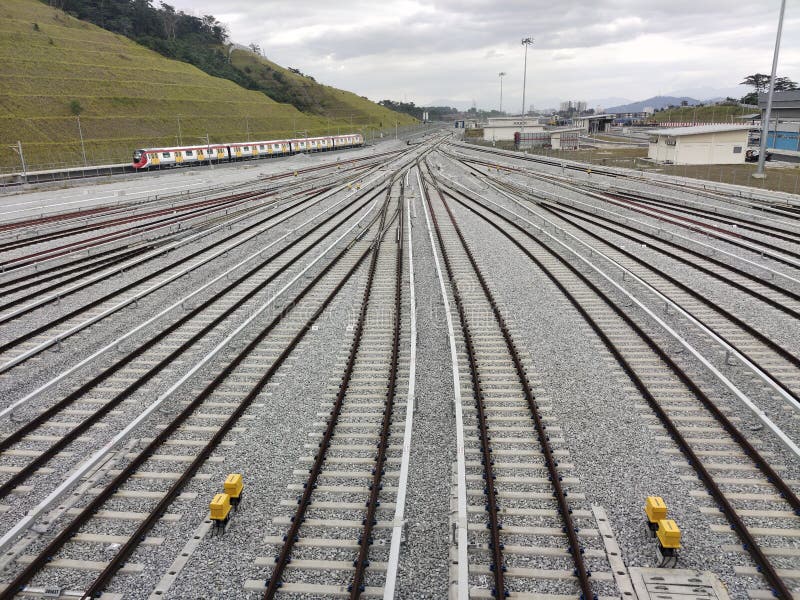 Multiple Lane of Railway Track Editorial Stock Photo - Image of ...