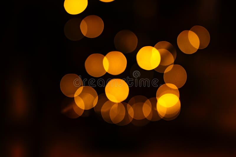 Multiple Large Golden Bokeh Balls on Blurred Background Stock Photo ...