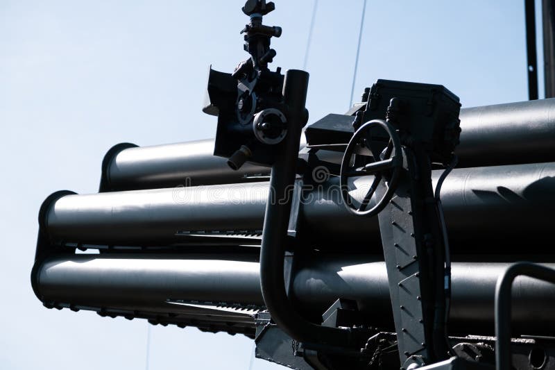 Multiple Launch Rocket System Barrels, Close-up, Military Equipment ...