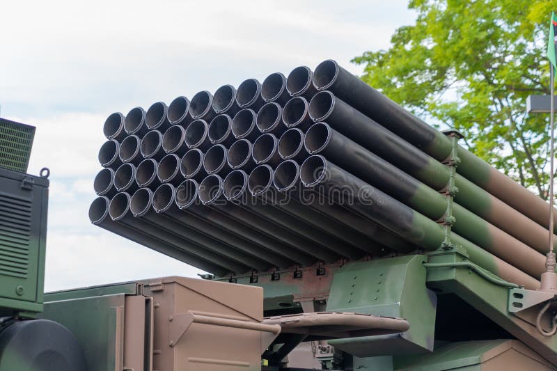 Multiple Launch Rocket System. Rocket Artillery Stock Photo - Image of ...