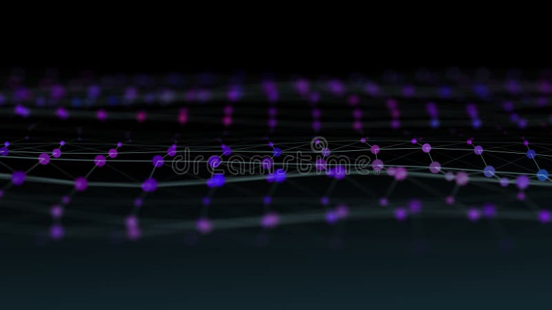 Multiple Layers of Information on Black Background. Stock Illustration ...
