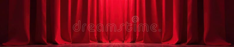 Multiple Layers of Ruby Red Theatrical Drapes, Creating Depth , Pleats ...