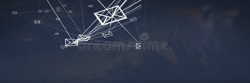 Multiple Letter Symbol Connected by Themself Against Blue Background ...