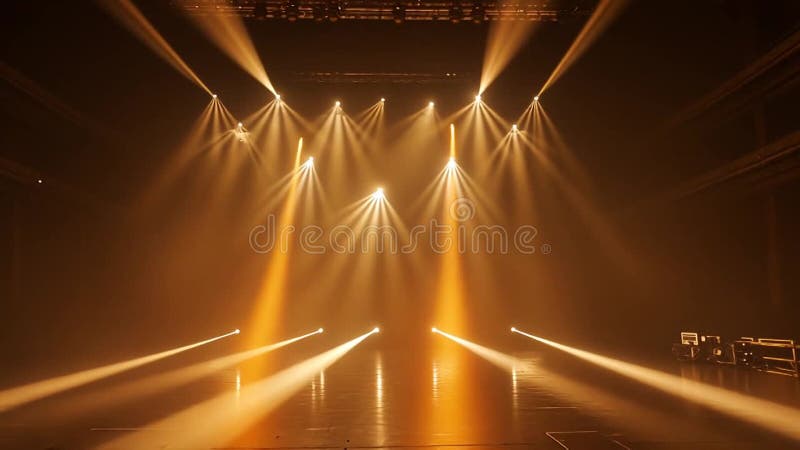 Stage Illumination with Multiple Beams of Light Creates Dramatic ...