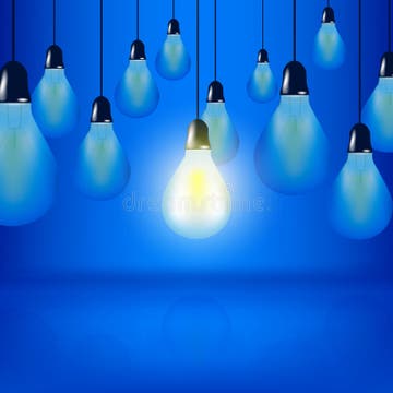 Hanging Light Bulbs One Lit Stock Illustrations – 62 Hanging Light ...