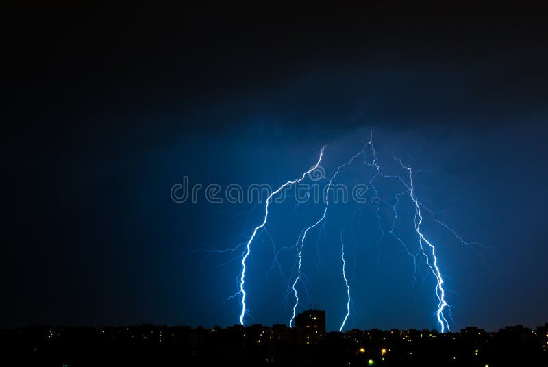 Bolts of Lightning stock image. Image of strike, thunder - 140317