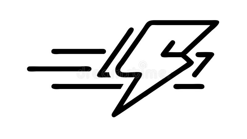 Multiple Lightning Bolts Icon Vector Illustration, Speed Energy Symbol ...