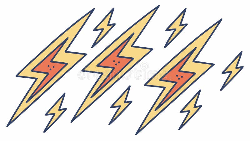 Multiple Lightning Bolts, Power, Energy, Storm, Electricity, Vector ...