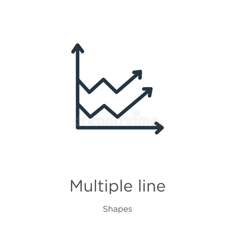 Multiple Line Icon in Trendy Design Style. Multiple Line Icon Isolated ...