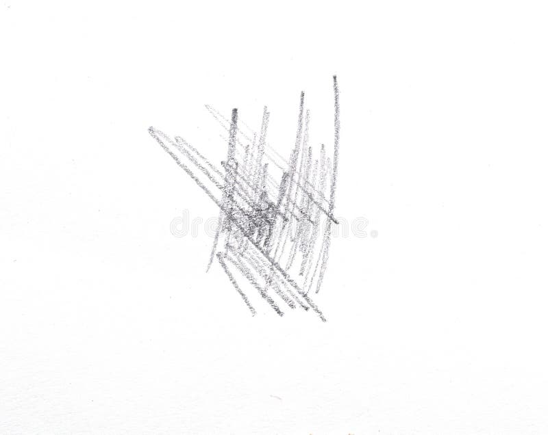 Multiple Linear Pencil Scratches on Blank Paper Surface. Stock ...