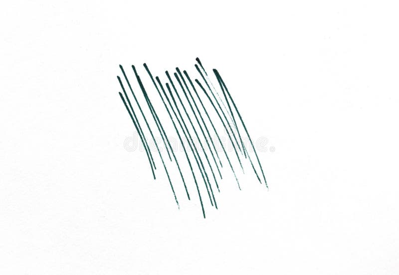 Multiple Linear Pencil Scratches On Blank Paper Surface. Stock ...