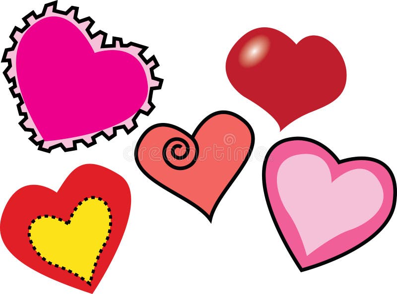 Multiple Love Shapes stock vector. Illustration of ceremony - 35473239