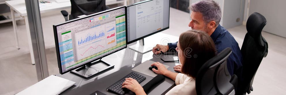 Multiple Medical Coders Working Stock Image - Image of coder, classroom ...