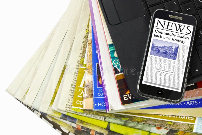 Multimedia Information Types Stock Photo - Image of journalism, modern ...