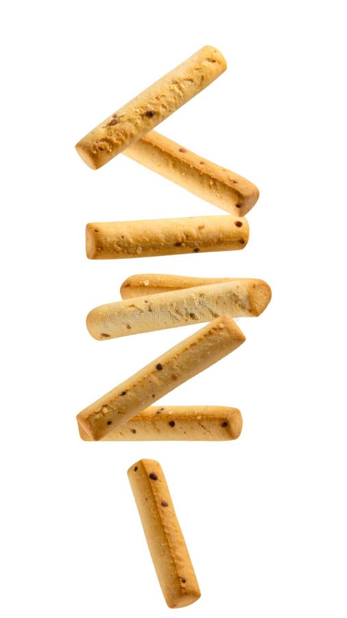 Multiple Mini Breadsticks Falling Transparent Background Stock Photos ...