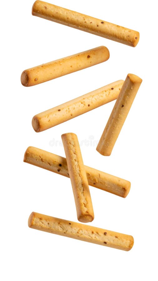 Multiple Mini Breadsticks Falling Transparent Background Stock Photos ...