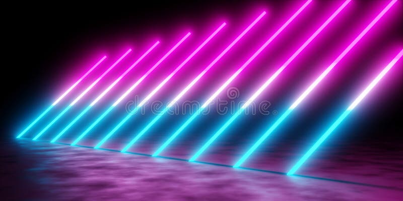 Light Array over Horizon stock illustration. Illustration of black ...