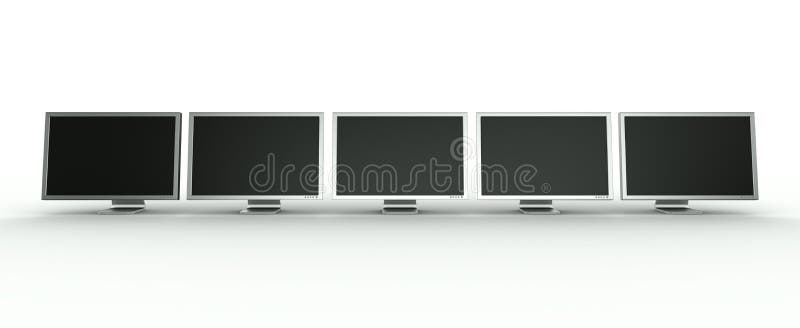 Multiple monitors stock illustration. Illustration of realistic - 5446468