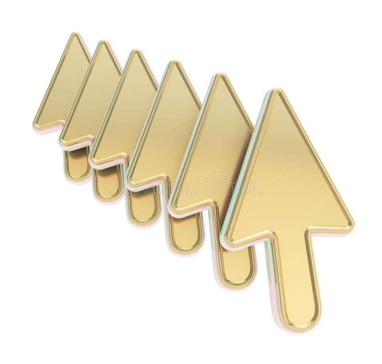 Multiple Mouse Cursor Pointers Isolated Stock Illustration ...