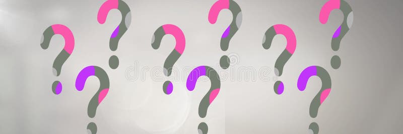 Multicolor Question-marks Connecting Stock Illustration - Illustration ...