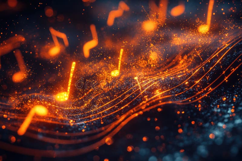 Multiple Music Notes stock photo. Image of wave, frequency - 378832680