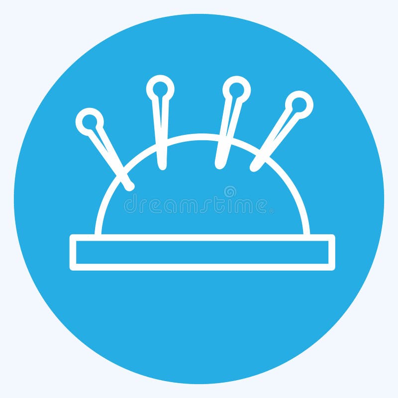 Multiple Needles Icon in Trendy Blue Eyes Style Isolated on Soft Blue ...