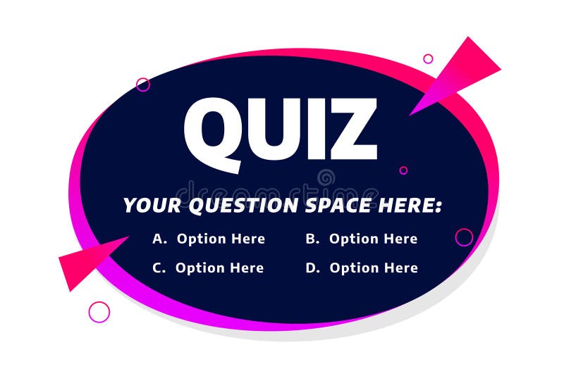Multiple Option Quiz Banner for Your Next Event or Contest Show Stock ...