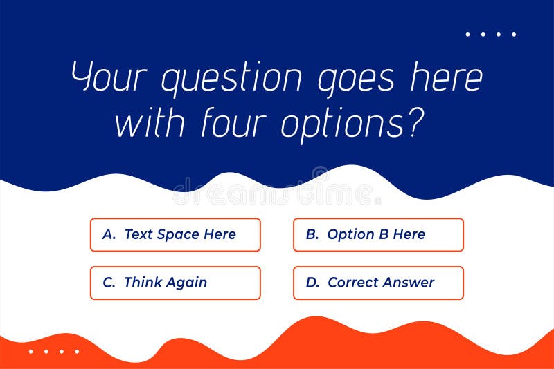 Multiple Option Quiz Game Banner for Your Next Event or Contest Stock ...