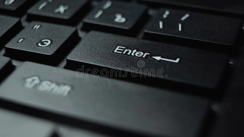 Pressing the Enter Button on Your Computer Keyboard Stock Video - Video ...