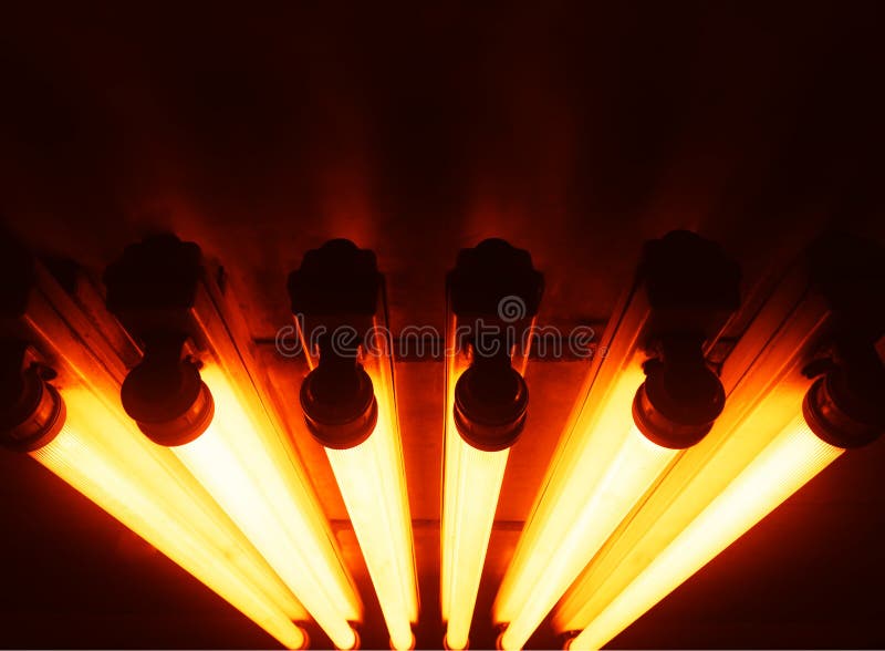 Orange Led Lamps Texture Background Stock Photo - Image of autumn ...