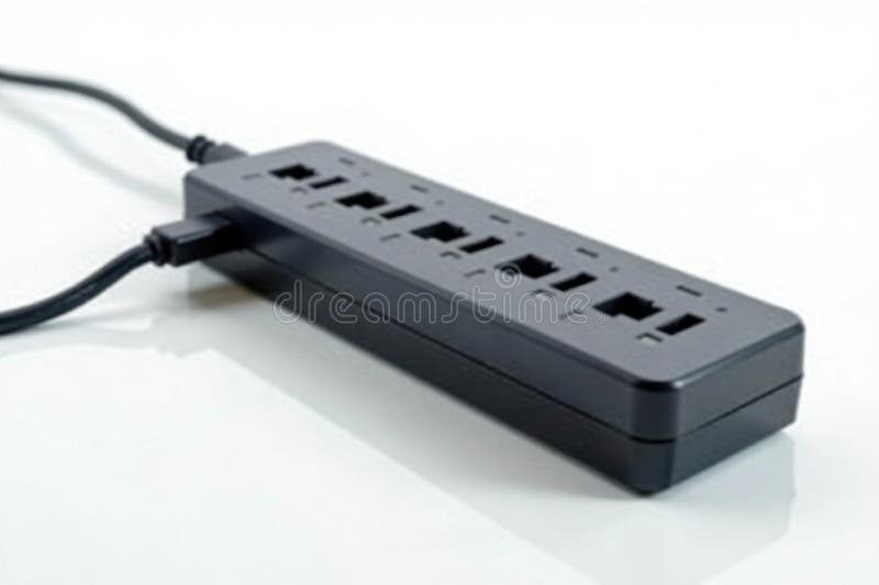 Multiple Outlet Power Strip, Isolated on White , Socket, Office ...