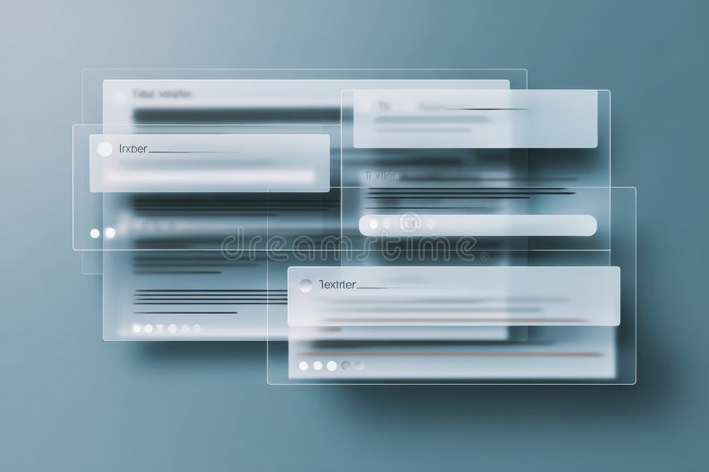 Multiple Overlapping Error Notifications Displayed on a Transparent Interface Against a ...
