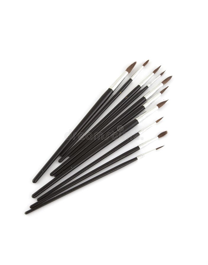 Multiple Brushes Next To a Paint Cases Stock Image - Image of colorful ...