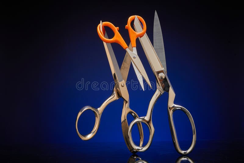 Multiple Pairs of Chrome Scissors Stock Image - Image of three, nippers ...