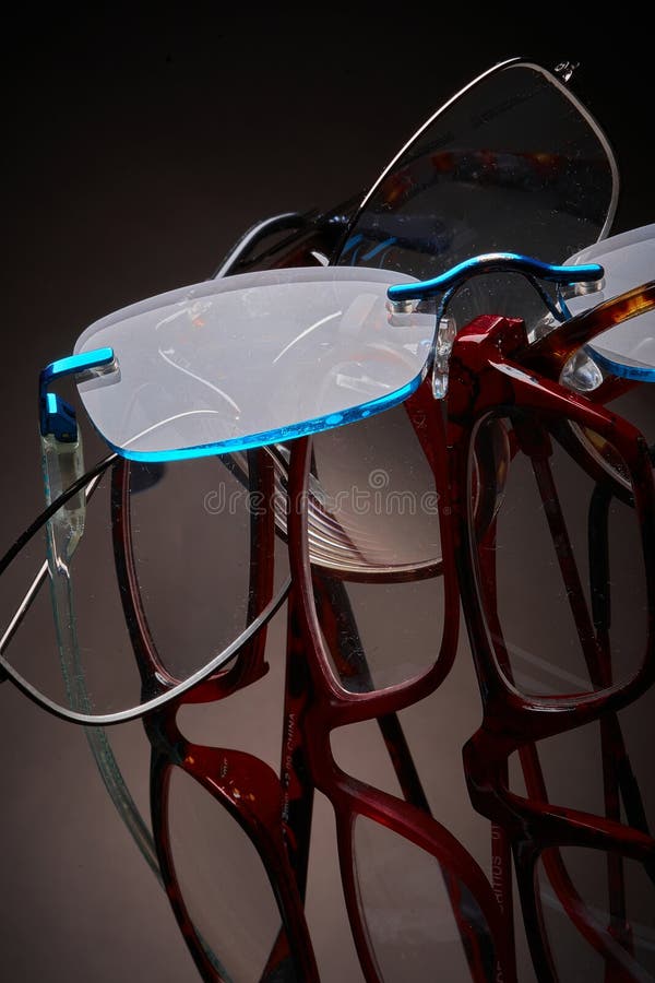 Multiple Pairs of Reading Glasses Stock Photo - Image of visual ...