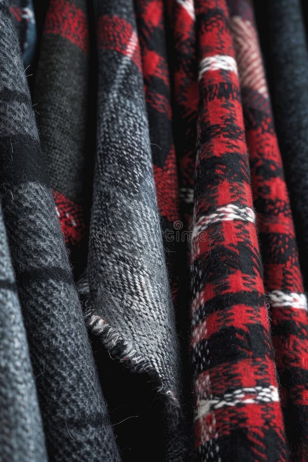 Multiple Patterns Textures Plaid Fabric Displayed Stock Photos - Free ...