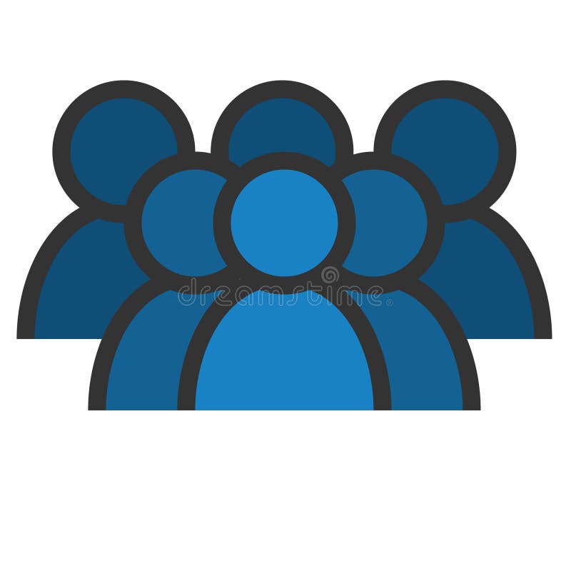 Multiple People Icon Vector Sign Symbol Graphic Illustration, Business ...