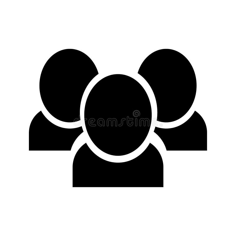 Multiple People Silhouette Icons. Community Icon. Vectors. Stock Vector ...