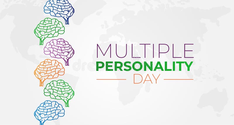 Multiple Personality Day Background Illustration Banner Stock Vector ...