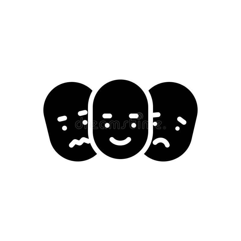 Black Solid Icon for Multiple Personality, Multiple and Disorder Stock ...
