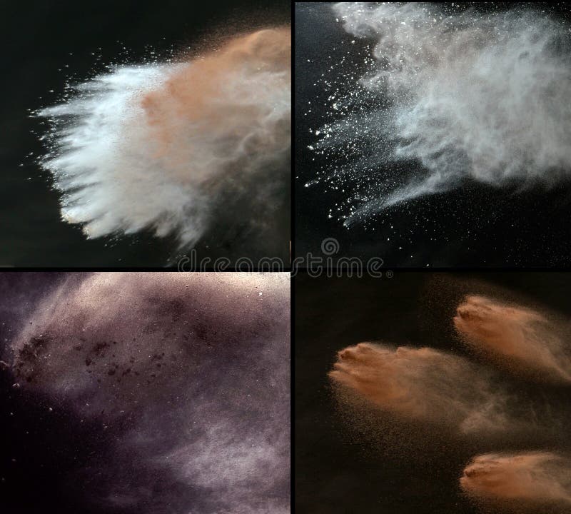 Multiple Picture of the Colorful Dust Stock Image - Image of creative ...