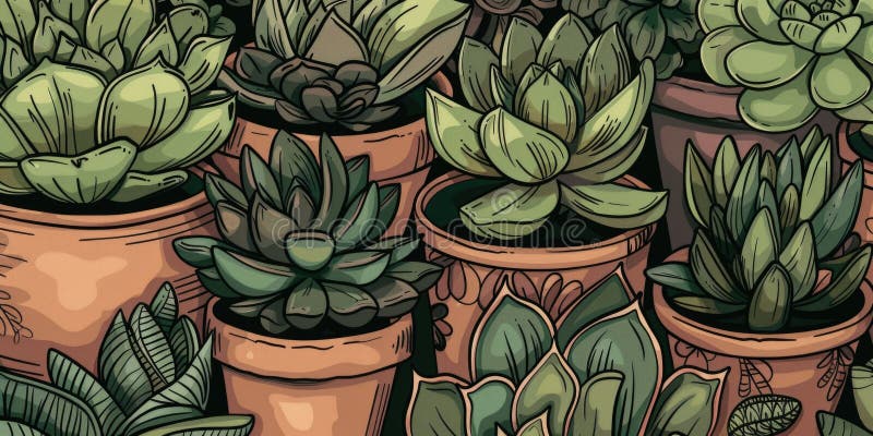 Multiple Planters Stacked High with Various Greenery Stock Photo ...