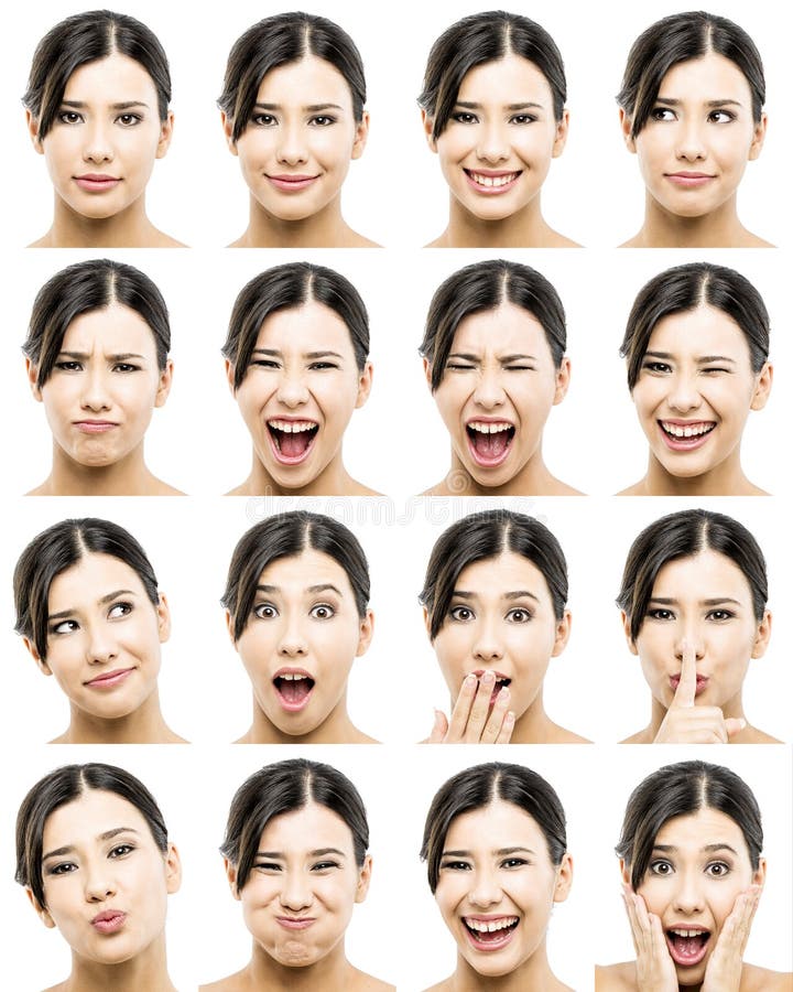 Multiple expressions stock image. Image of emotional - 19368899